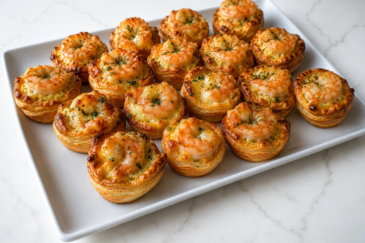 Garlic-Parmesan Shrimp Puff Pastry Cups